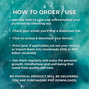 Digital or Printable 100-card Affirmation Deck for Excoriation Disorder ...