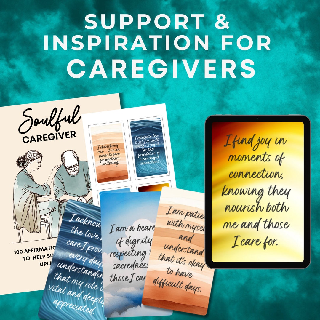 Caregiver Affirmation Card, Support and Inspiration Quote for Caregiver ...