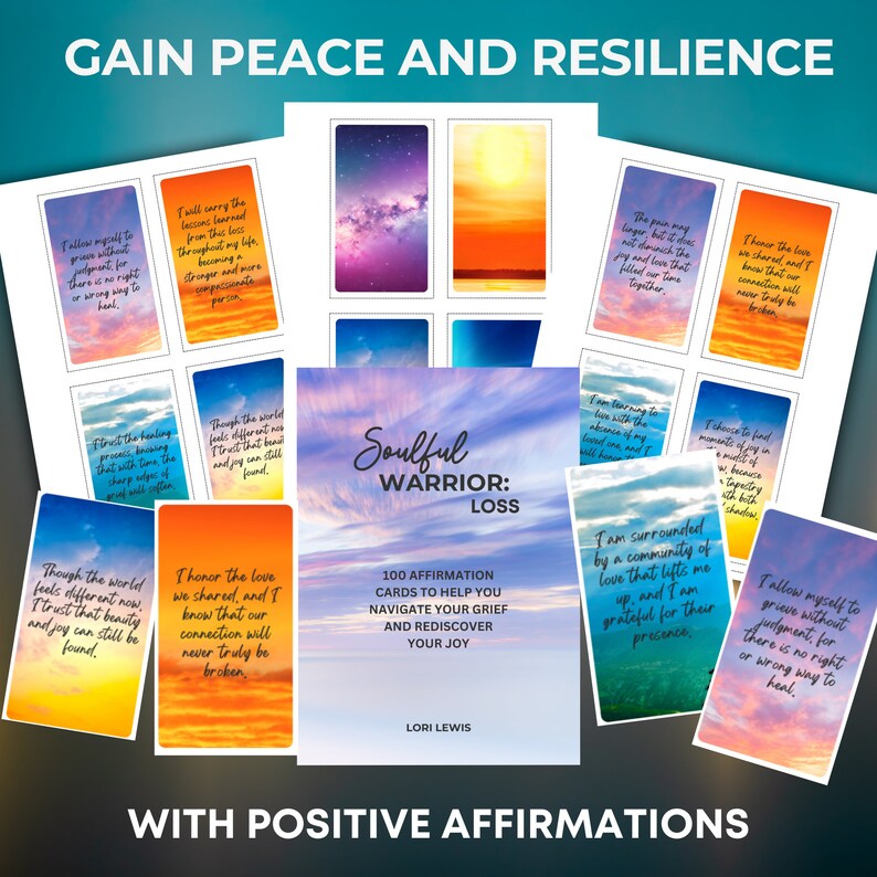 Printable Grief Affirmation Cards, Loss Affirmation Cards, Grief ...