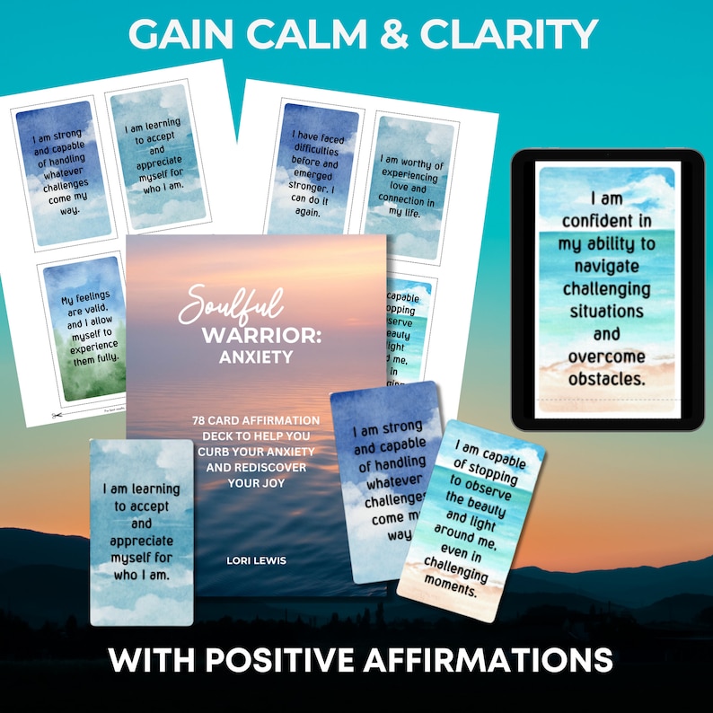 78 Anxiety and Stress Affirmation Cards, Anxiety Coping Skill ...
