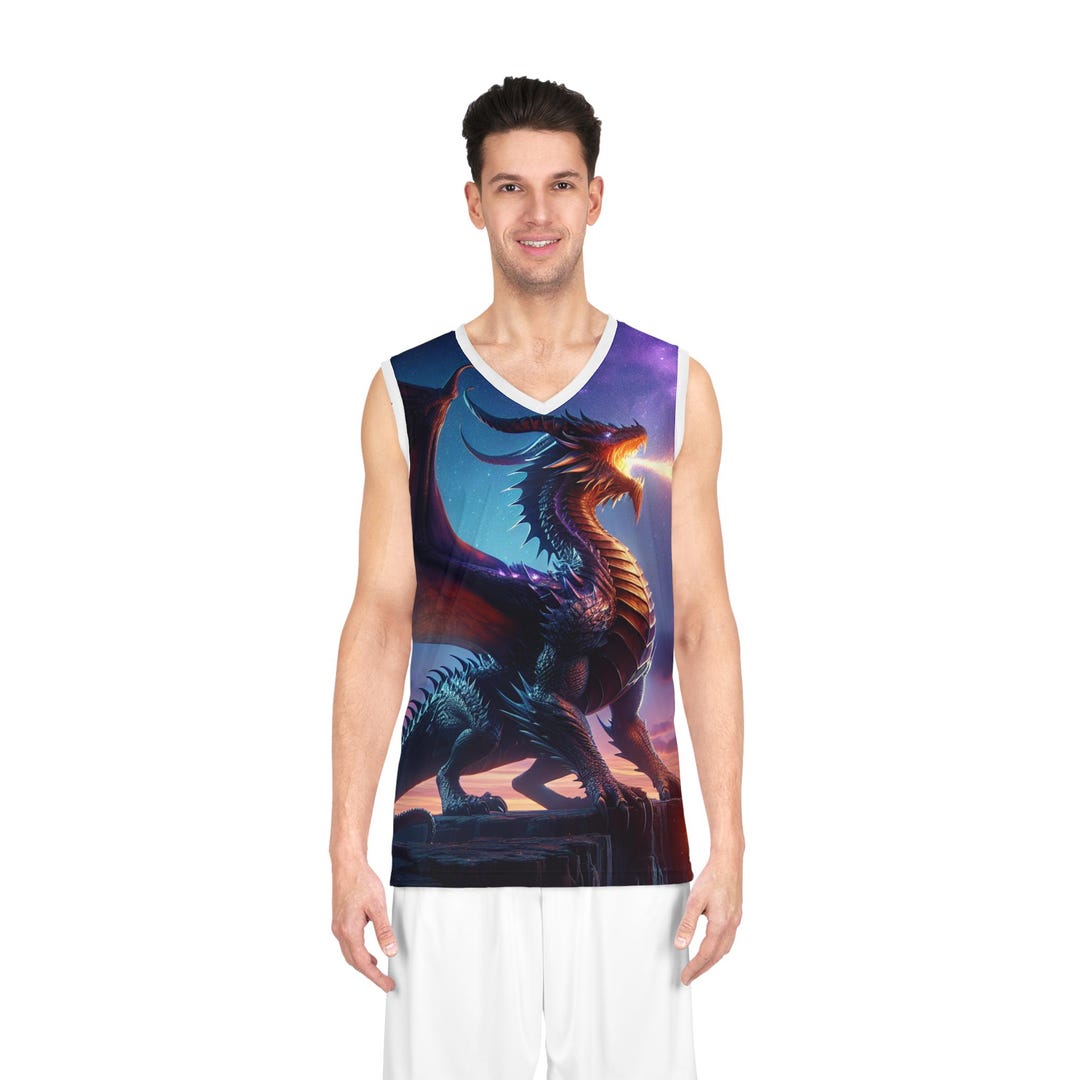Fantasy Dragon Basketball Jersey, Unique Sportswear for Fans, Great for ...