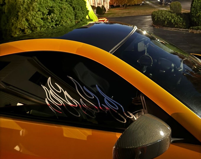 Car Decal Window Flames Sticker Kit (LH & RH) Both Sides - Etsy