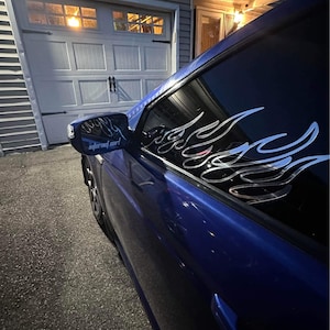 Car Decal Window Flames Sticker Kit (LH & RH) Both Sides - Etsy