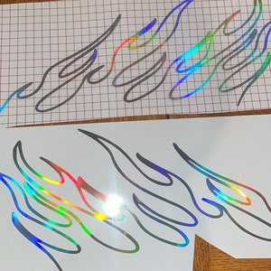 Car Decal Window Flames Sticker Kit (LH & RH) Both Sides - Etsy