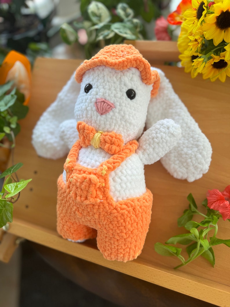 Crochet Bunny Plush, Amigurumi Soft Rabbit Animals Kawaii Cute Stuffed ...