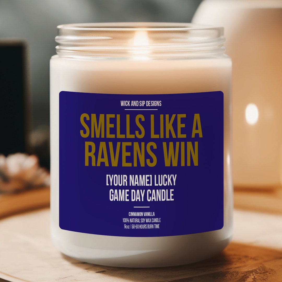 Personalized Smells Like A Ravens Win Candle Baltimore Ravens Candle ...