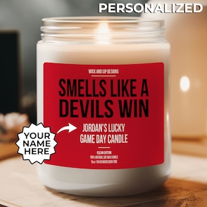 Personalized Smells Like A Devils Win Candle NJ Devils Lucky Game Day ...