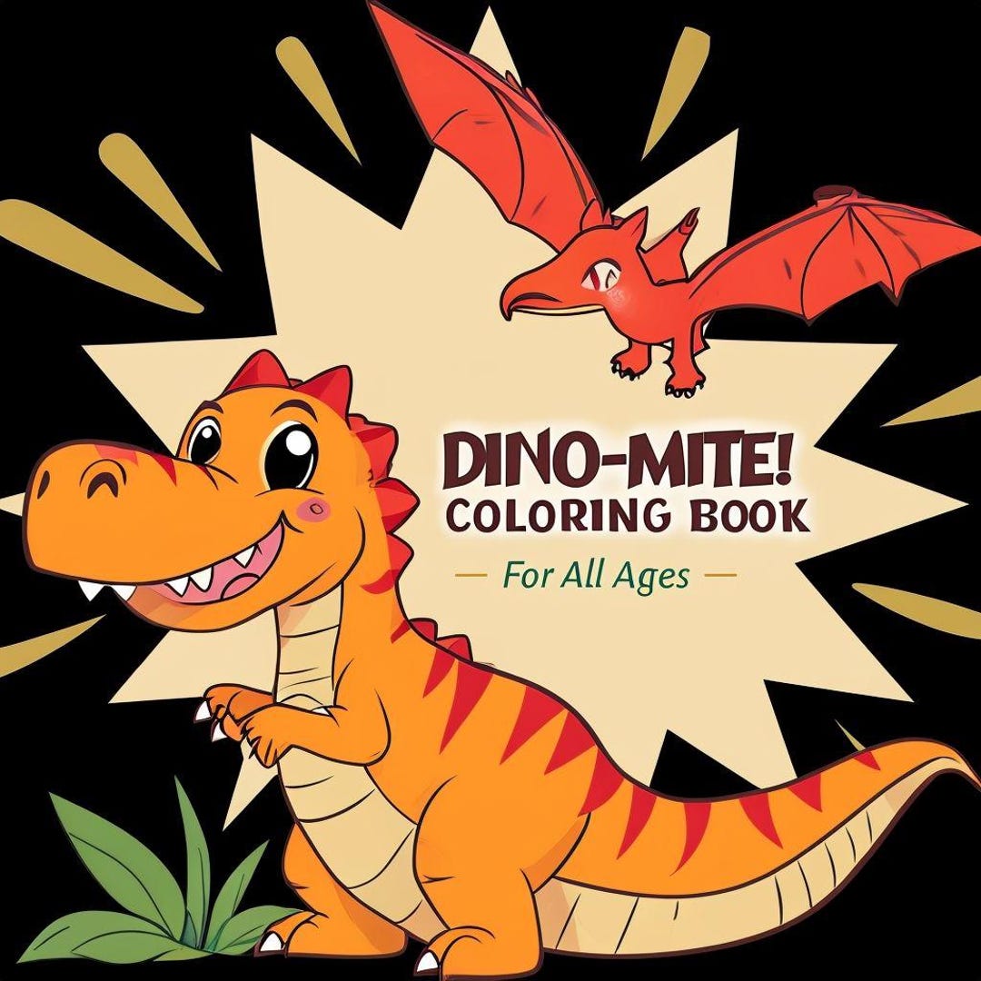 Coloring Book Dinomite Coloring Pages: 24 Dinosaur Pictures to Download ...