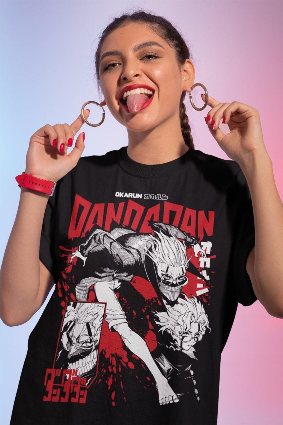 Dandadan Okarun Horror Anime T-shirt, Dandadan Okarun Momo Ayase Tee ...