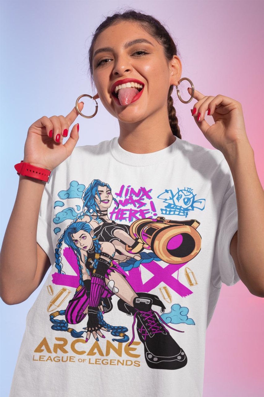 Jinx Arcane T-shirt, Gaming Shirt, Gaming Legend Apparel, Video Game ...