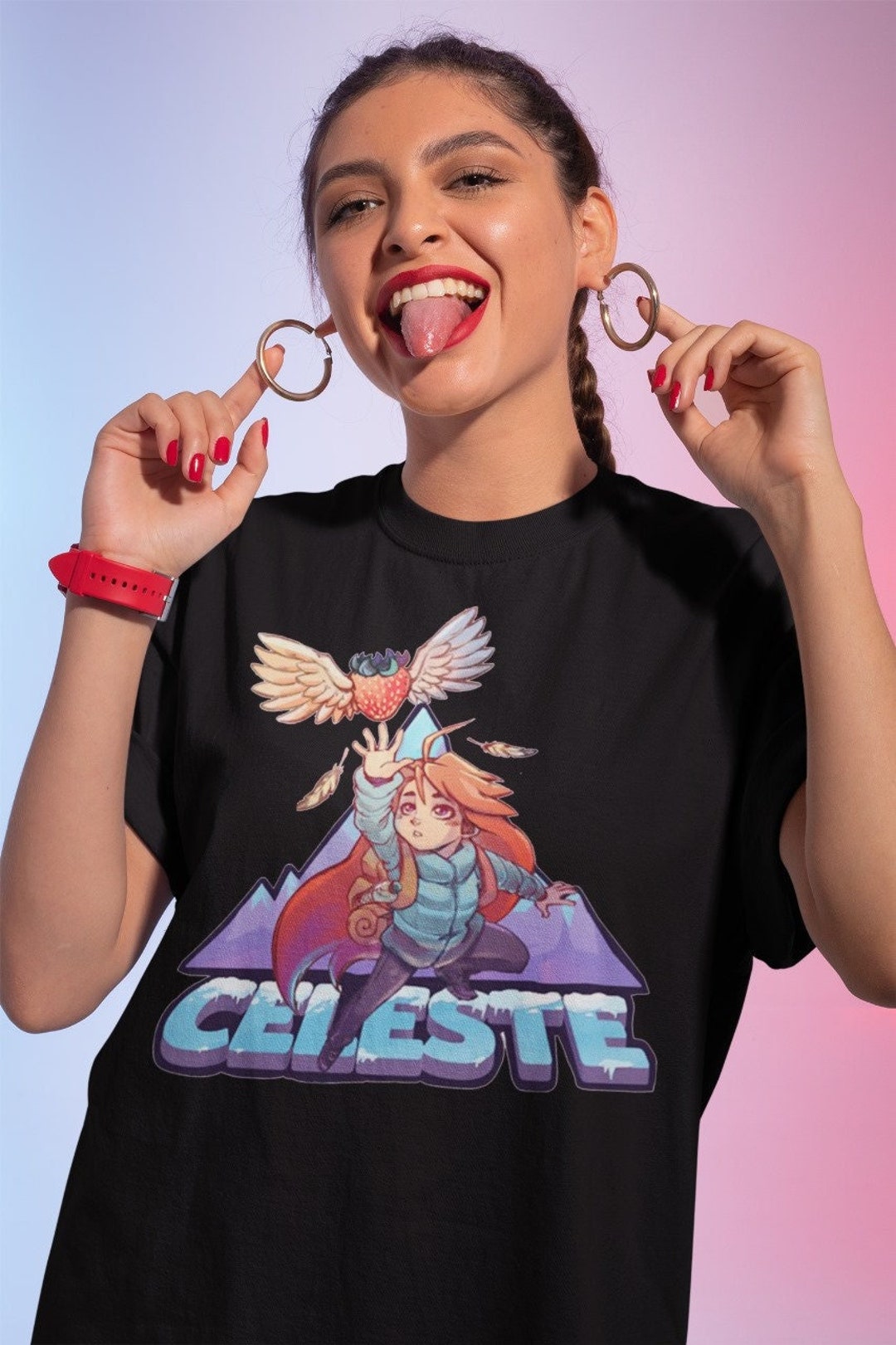 Unisex Celeste Gaming T-shirt, Madeline Indie Videogame Shirt,celeste ...