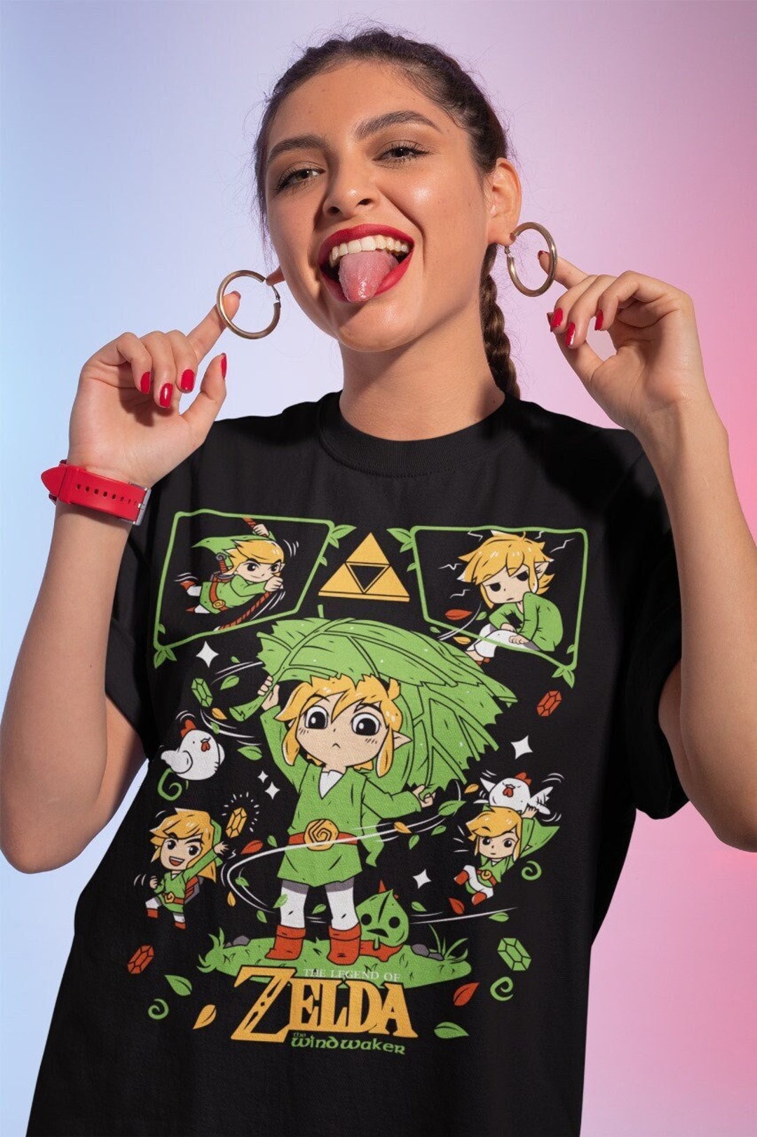 Legend of Zelda Link Shirt - Zelda Shirt- Zelda Gift- Triforce Tshirt ...