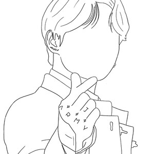 Jungkook BTS Minimalist Faceless Portrait Digital Art Digital Print - Etsy