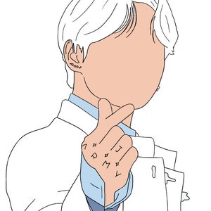 Jungkook BTS Minimalist Faceless Portrait Digital Art Digital Print - Etsy