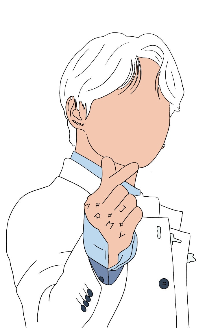 Jungkook BTS Minimalist Faceless Portrait Digital Art Digital Print - Etsy