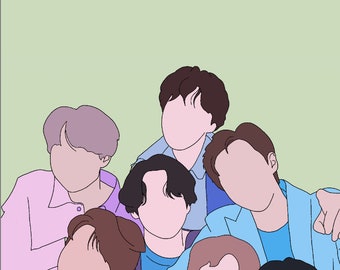Jungkook BTS Minimalist Faceless Portrait Digital Art Digital Print - Etsy