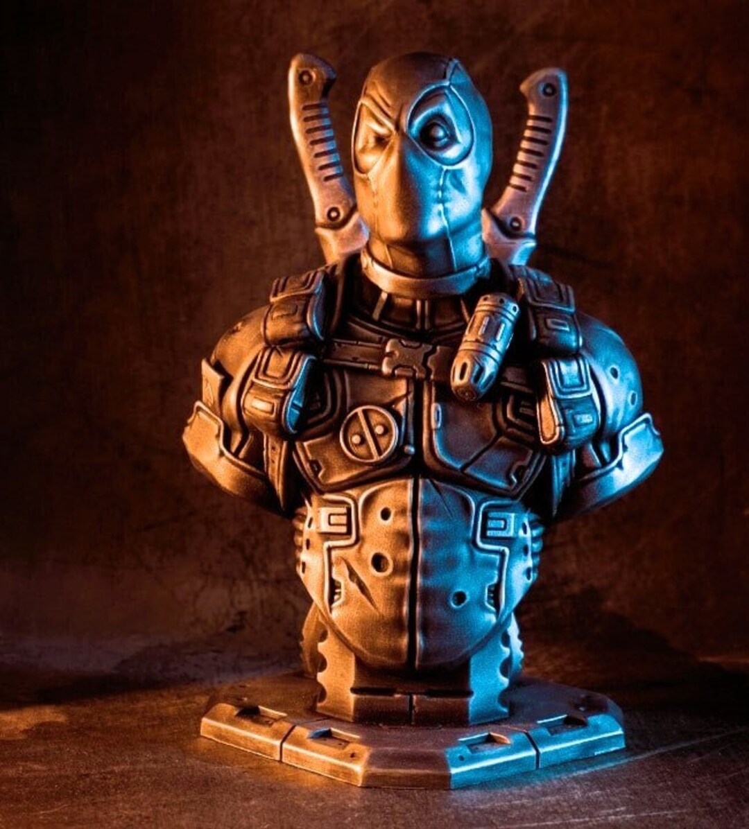 Deadpool 3D Bust, Digital File, Stl File for 3D Printers, Printing ...