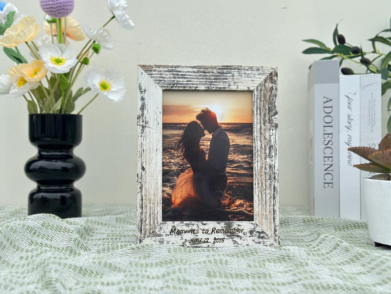Rustic Photo Frames, Faux Barnwood Picture Frame, Rustic Farmhouse Decor, Fits5x7, 6x8, 8x10 ...