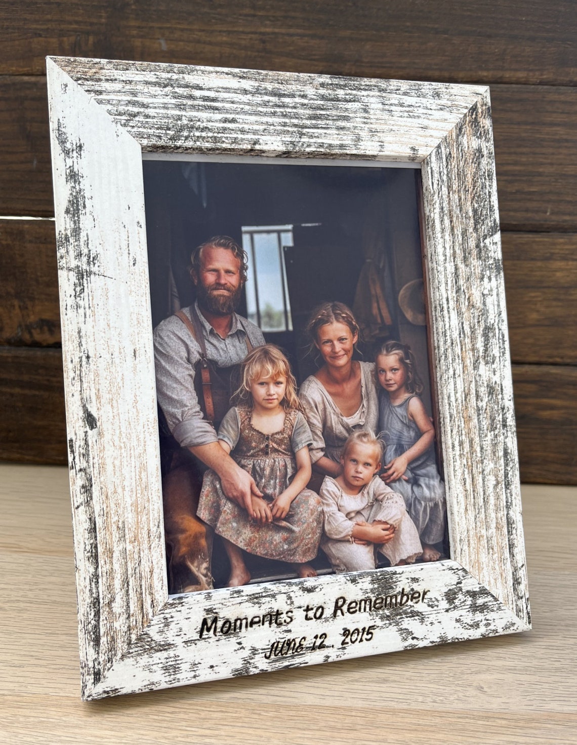Rustic Photo Frames, Faux Barnwood Picture Frame, Rustic Farmhouse ...