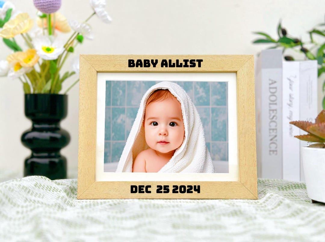 Personalized Birth Announcement Picture Frame, Newborn Boy Frames ...