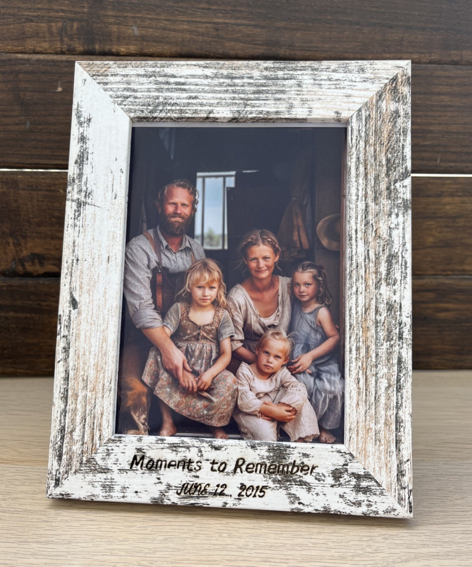 Rustic Photo Frames, Faux Barnwood Picture Frame, Rustic Farmhouse ...