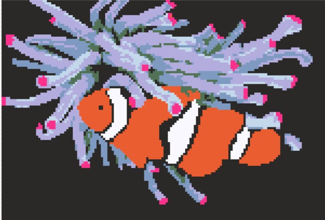 Clown Fish, Crochet, Colorwork, Chart, Afghan, Pattern, Blanket ...