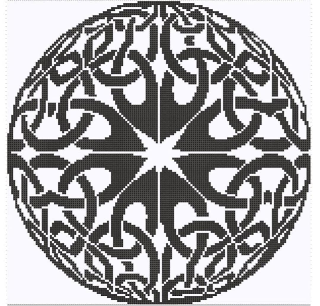 Celtic Knot, Crochet, Colorwork, Chart, Afghan, Pattern, Blanket ...