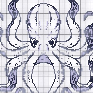 Octopus, Crochet, Colorwork, Chart, Afghan, Pattern, Blanket, Graphghan ...