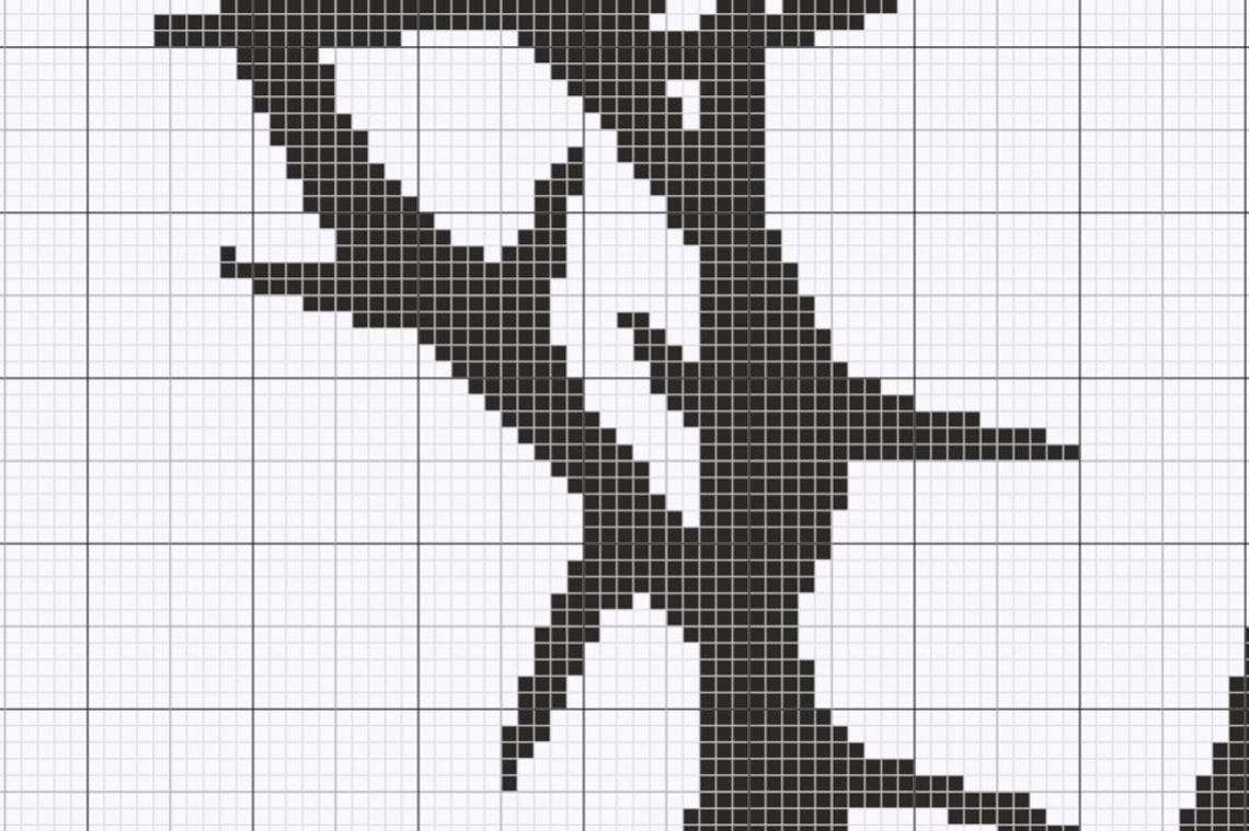 Raven and Skull, Halloween, Crochet, Colorwork, Chart, Afghan, Pattern ...