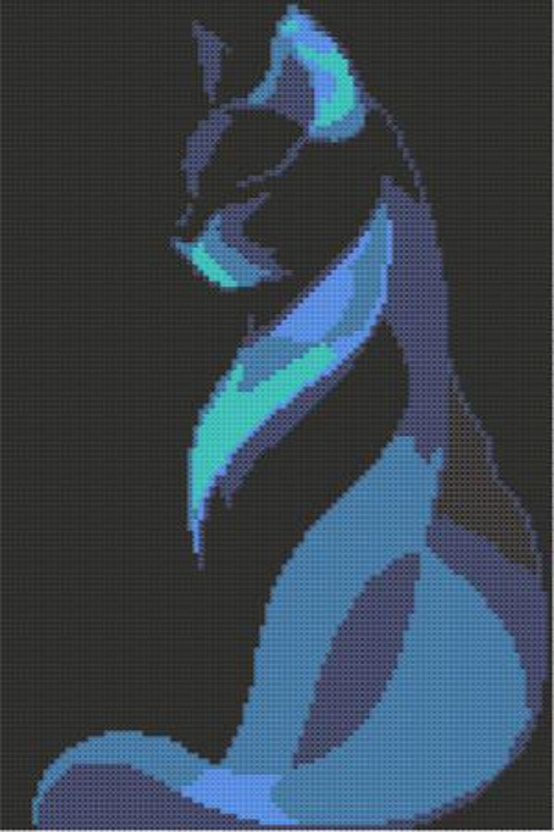Cat Profile Shadow, Crochet, Colorwork, Chart, Afghan, Pattern, Blanket ...