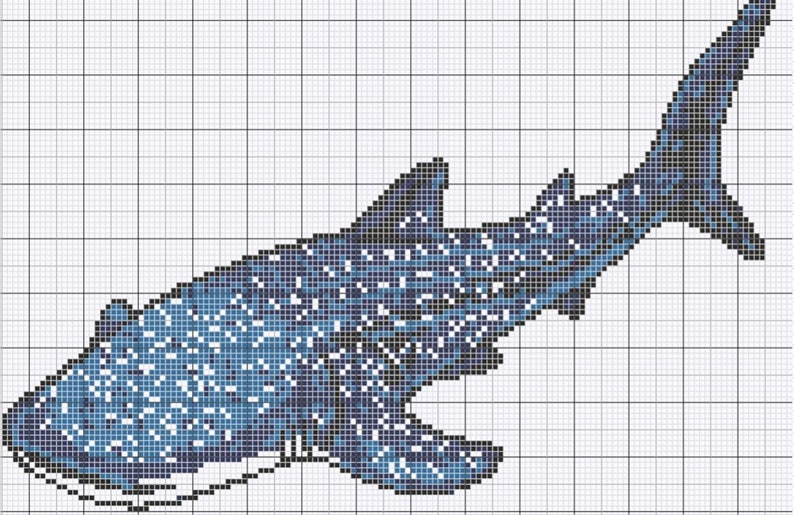 Whale Shark Crochet, Colorwork, Chart, Afghan, Pattern, Blanket ...