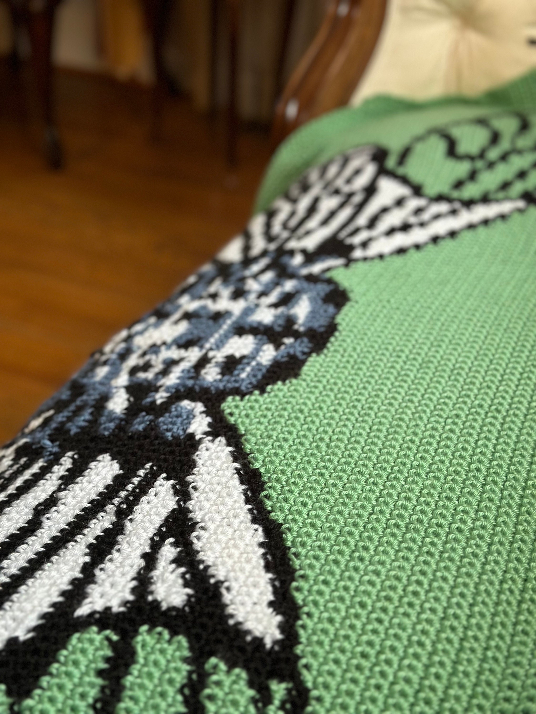 Ghost Cicada, Crochet, Colorwork, Chart, Afghan, Pattern, Blanket - Etsy