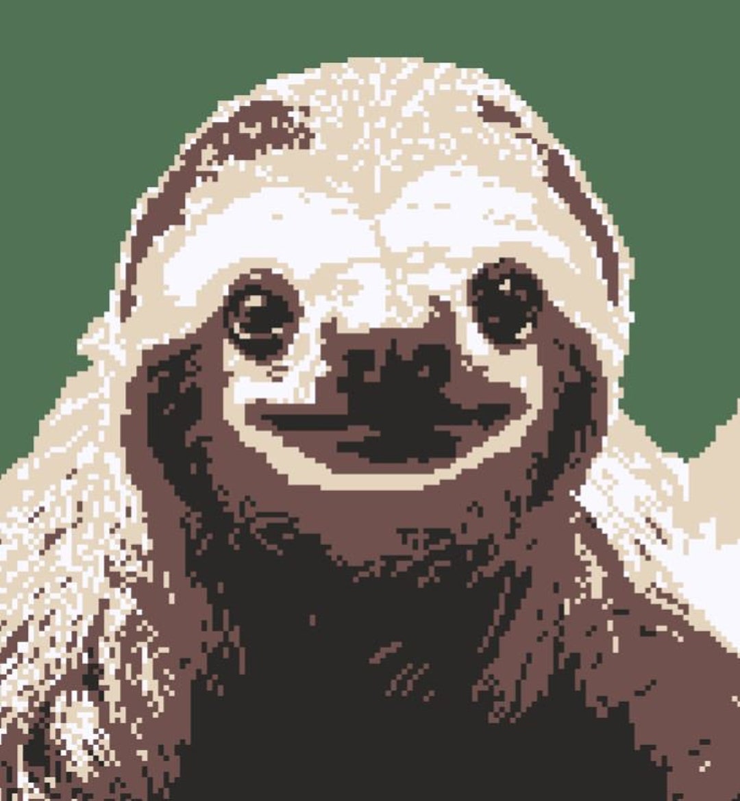 Sloth, Crochet, Colorwork, Chart, Afghan, Pattern, Blanket, Graphghan ...