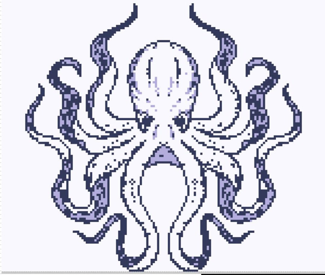 Octopus, Crochet, Colorwork, Chart, Afghan, Pattern, Blanket, Graphghan ...