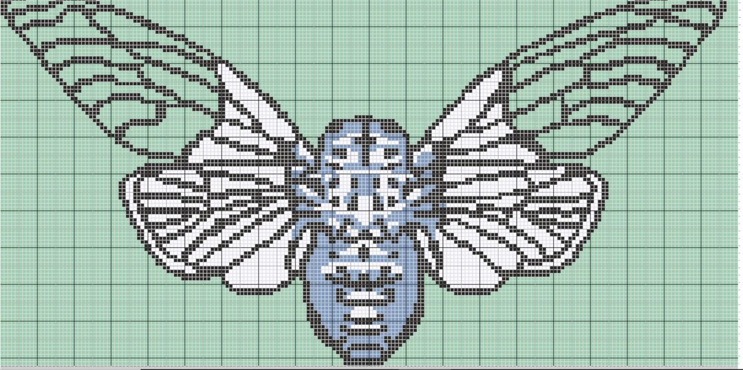 Ghost Cicada, Crochet, Colorwork, Chart, Afghan, Pattern, Blanket - Etsy