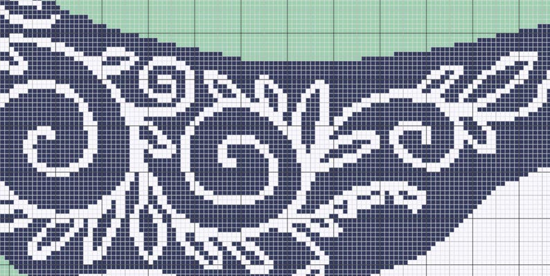 Whale Floral, Crochet, Colorwork, Chart, Afghan, Pattern, Blanket ...