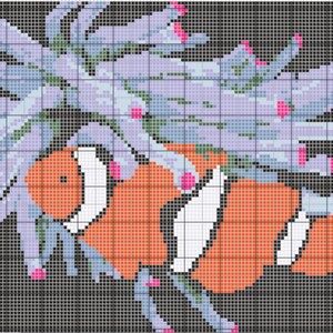 Clown Fish, Crochet, Colorwork, Chart, Afghan, Pattern, Blanket ...