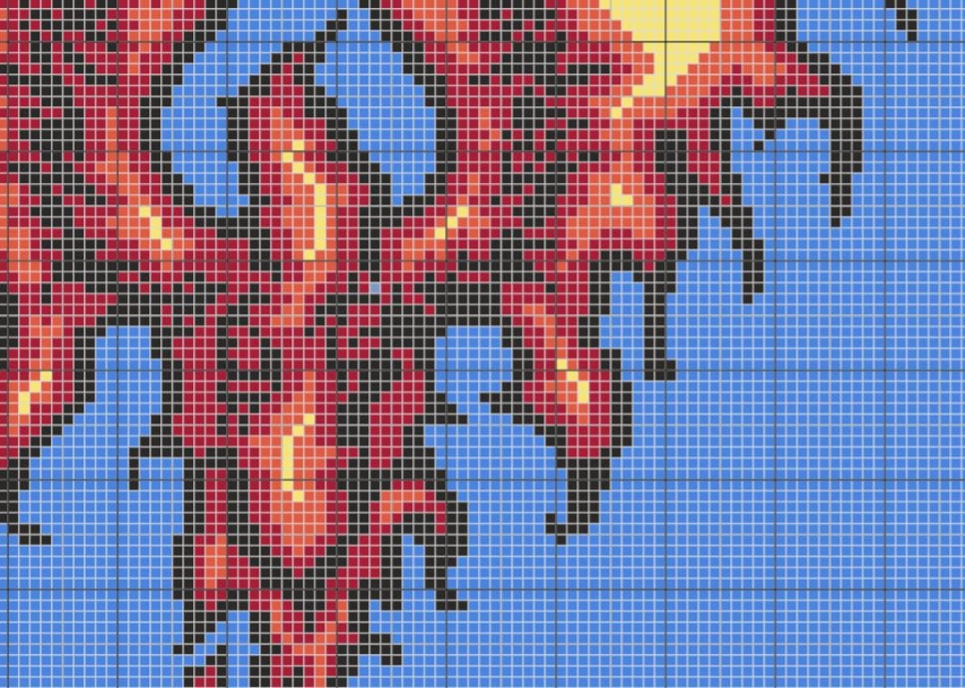 Phoenix on Fire Crochet, Colorwork, Chart, Afghan, Pattern, Blanket ...