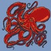 Pacific Red Octopus, Crochet, Colorwork, Chart, Afghan, Pattern ...