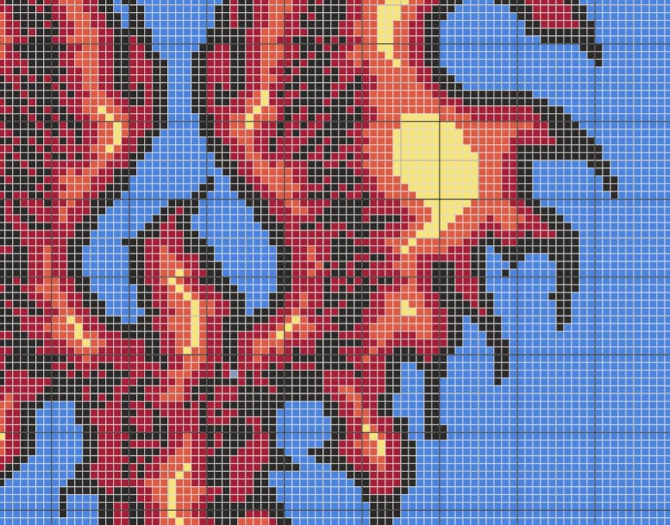 Phoenix on Fire Crochet, Colorwork, Chart, Afghan, Pattern, Blanket ...