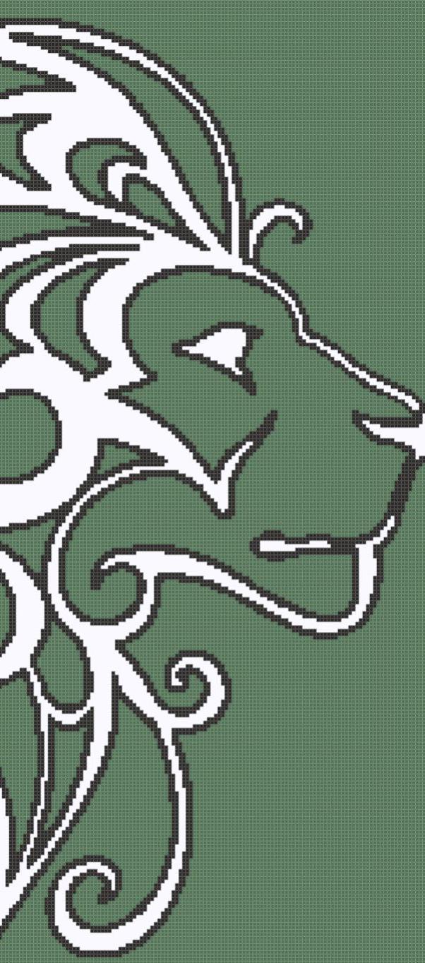 Celtic Lion Crochet, Colorwork, Chart, Afghan, Pattern, Blanket ...
