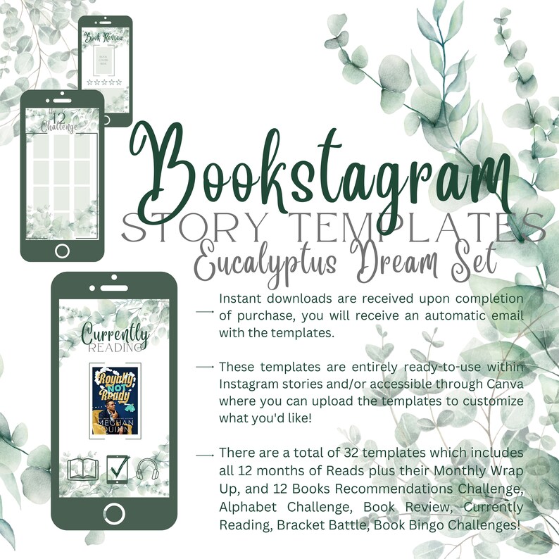 Eucalyptus Dream Bookstagram Stories - Etsy