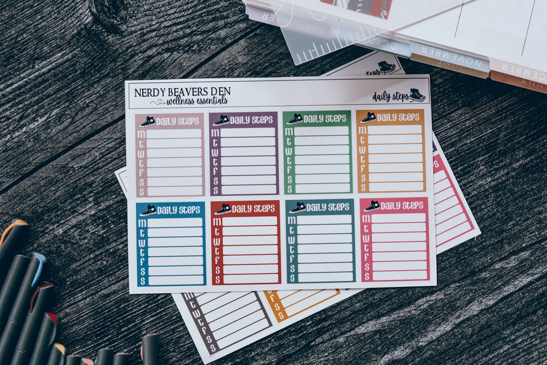 Daily Steps Tracker Stickers - Etsy