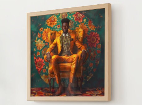 Immersion of Flowers Art, Black Art Prints, Black People Art, Black Boy ...