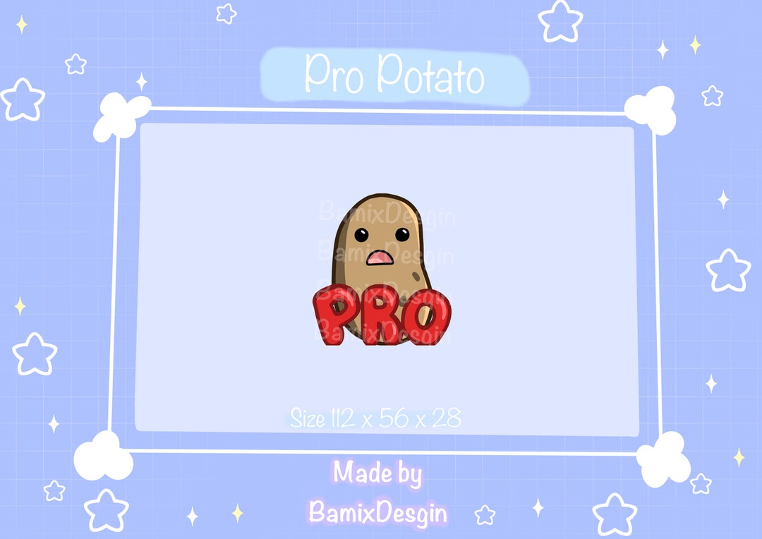 Pro Potato Emote | Twitch Emote | Discord Emote | Kick Emote ...