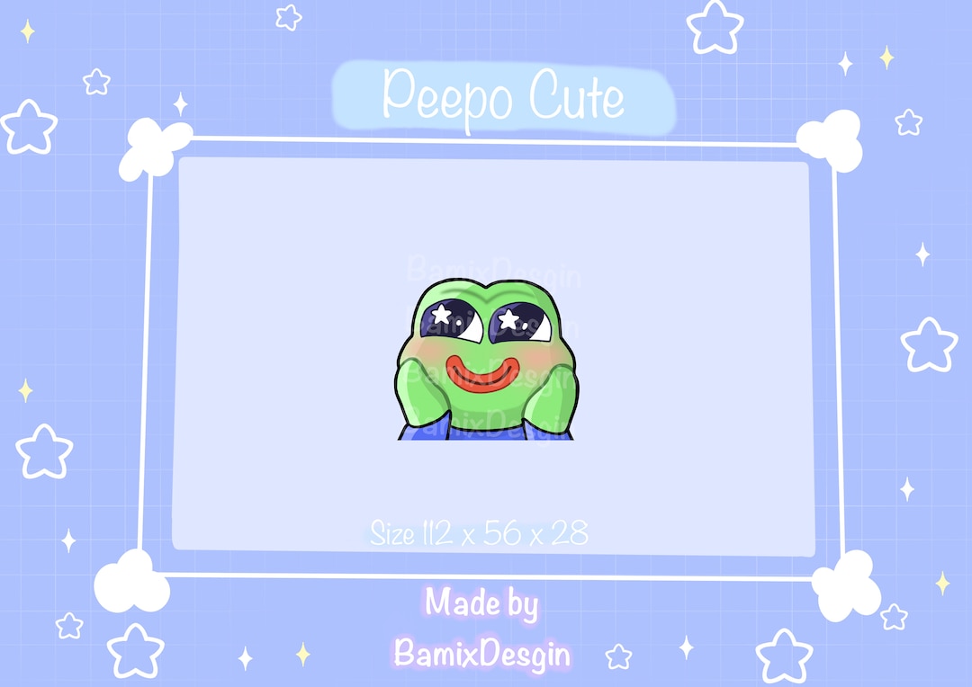 Cute Peepo Frog Emote | Pepe Pepo Emote | Twitch Emote | Discord Emote | Kick Emote | Streamers ...