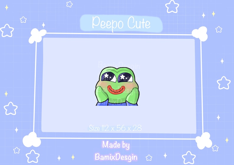 Cute Peepo Frog Emote | Pepe Pepo Emote | Twitch Emote | Discord Emote ...