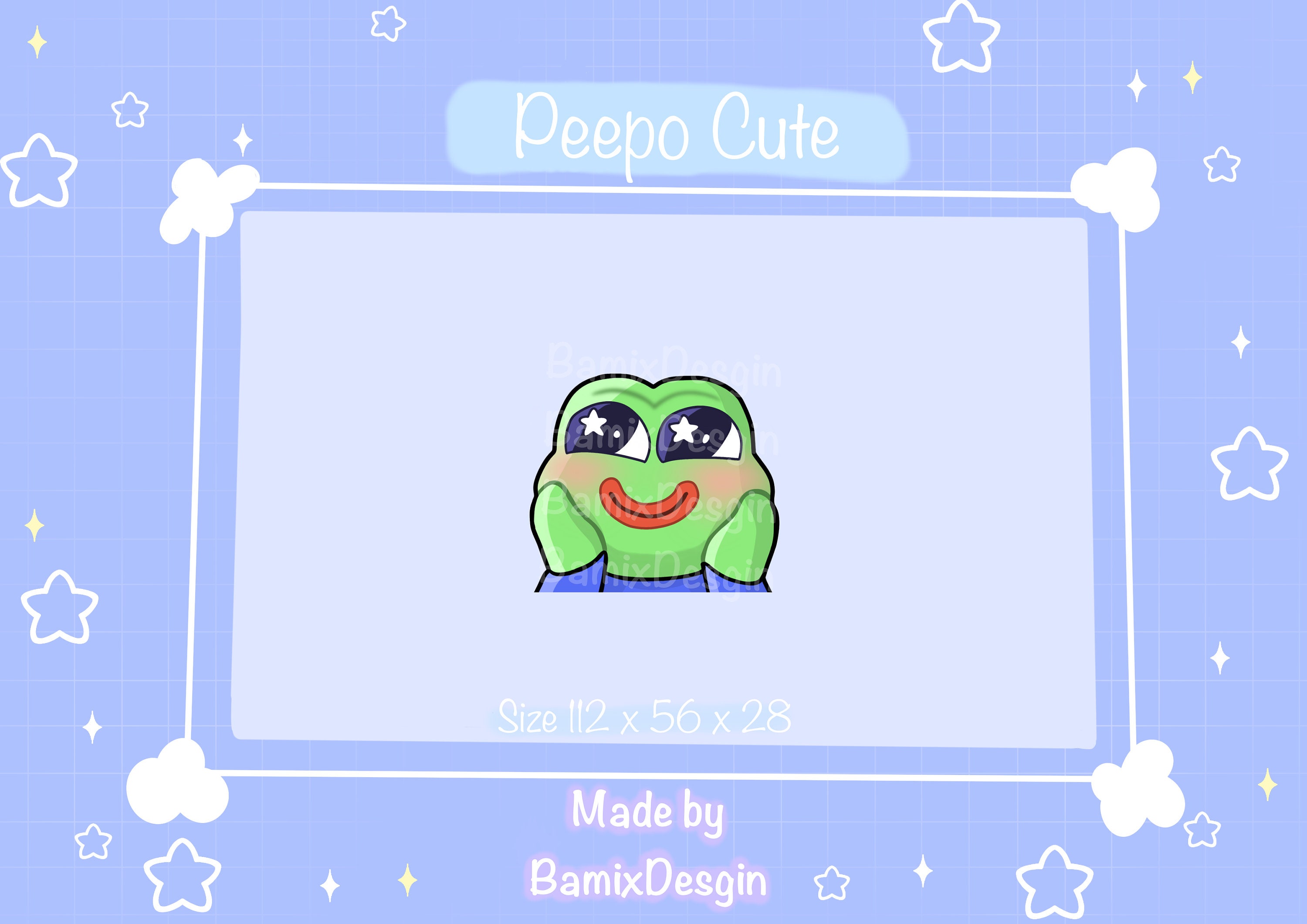 Cute Peepo Frog Emote | Pepe Pepo Emote | Twitch Emote | Discord Emote | Kick Emote | Streamers ...