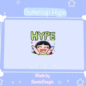 Cute Powerpuff Girl Buttercup Hype Emote | Heart Emote | Twitch Emote ...