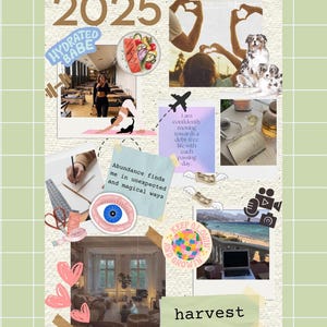 Digital Canva Vision Board Template - Etsy
